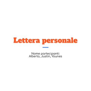 Book Creator | Lettera personale
