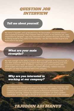 Book Creator | JOB INTERVIEW QUESTION