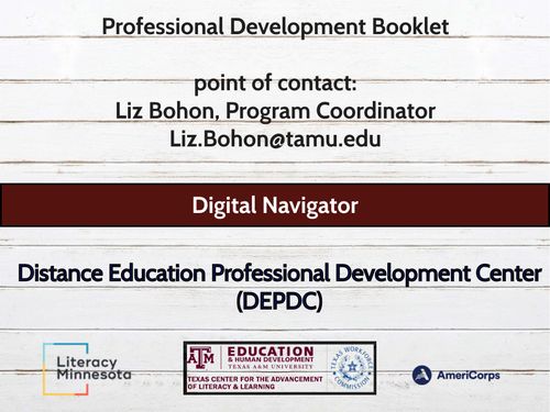 Book Creator | Digital Navigator PD Guide Booklet