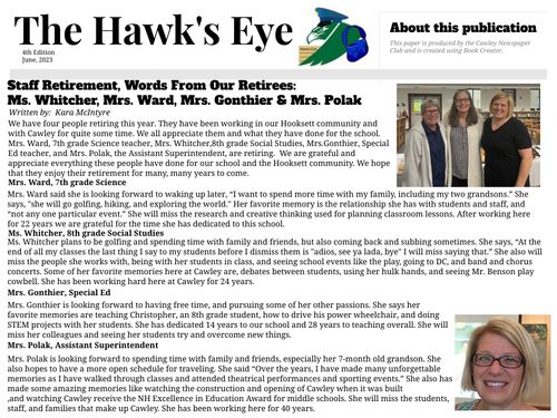 Book Creator | The Hawk's Eye 4th Edition 2023