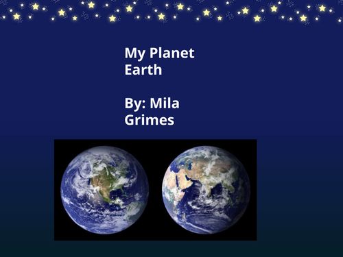 Book Creator | My Planet Earth