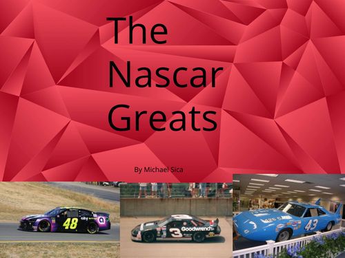 Book Creator | The Nascar Greats