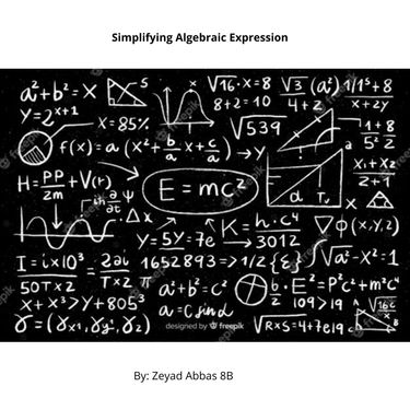 Book Creator | Algebraic expressions