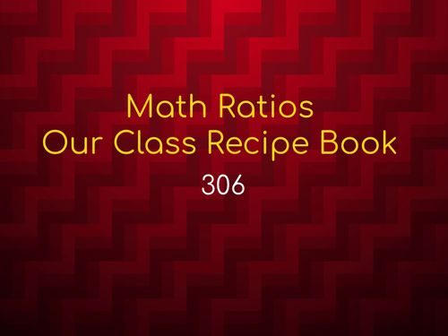Book Creator | Math Ratios Our Class Recipe Book
