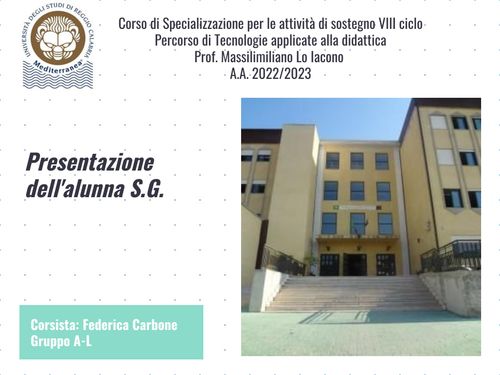Book Creator | PRESENTAZIONE DELL'ALUNNA S.G.
