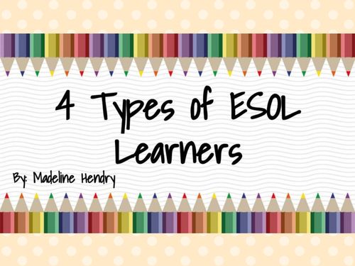 Book Creator | ESOL 4 Types of ESOL Learners