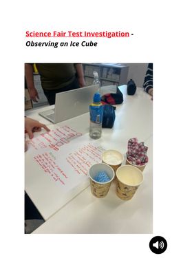 Book Creator | Science Fair Test Investigation