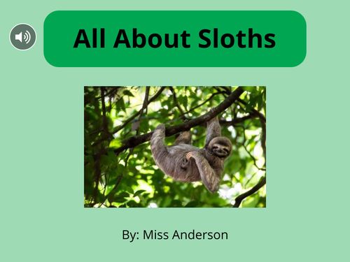 Book Creator | All About Sloths