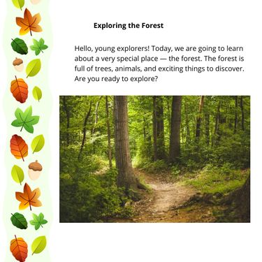 Book Creator | Exploring the Forest