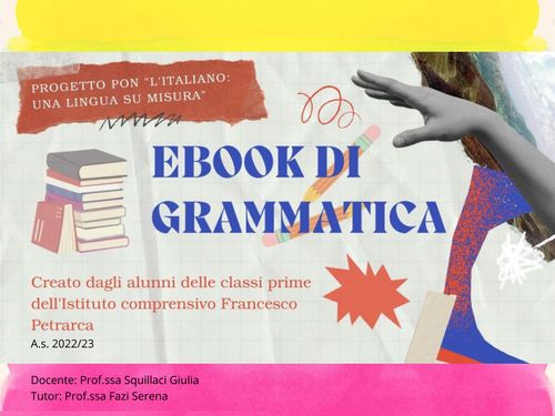 Book Creator | EBOOK DI GRAMMATICA: le parti variabili del discorso