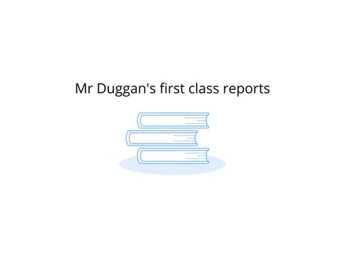 Book Creator | Mr Duggan's first class reports