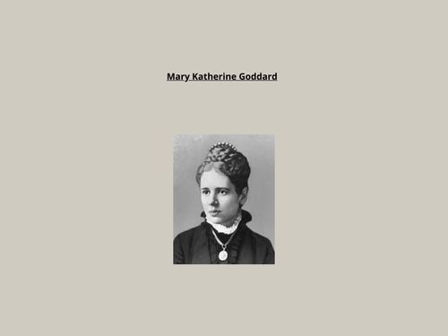Book Creator | Mary Katharine Goddard