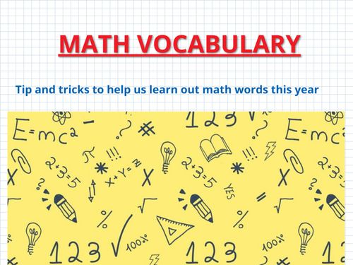 Book Creator | Math Vocabulary