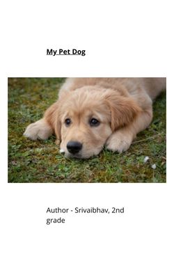 Book Creator | My Pet Dog