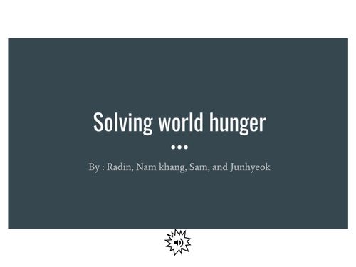 Book Creator | Solving World Hunger