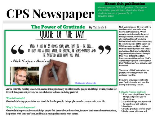 Book Creator | CPS Newspaper