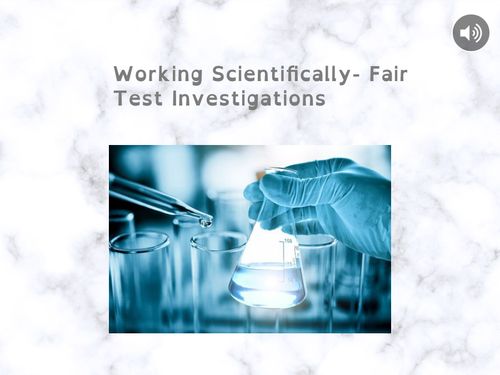 Book Creator | Working Scientifically: Fair test investigation