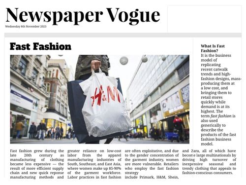 Book Creator | Psychology of fast fashion