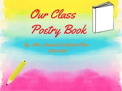 Book Creator | Our Class Poetry Book Grade 1