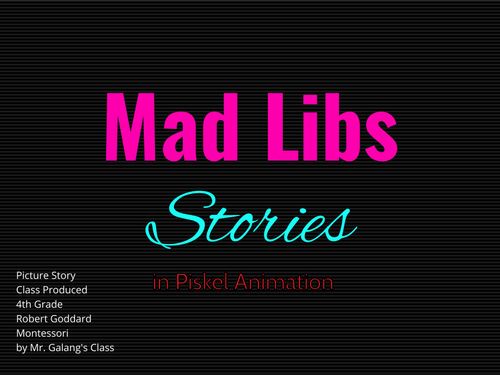 Book Creator | Mad Libs Stories in Piskel Animation
