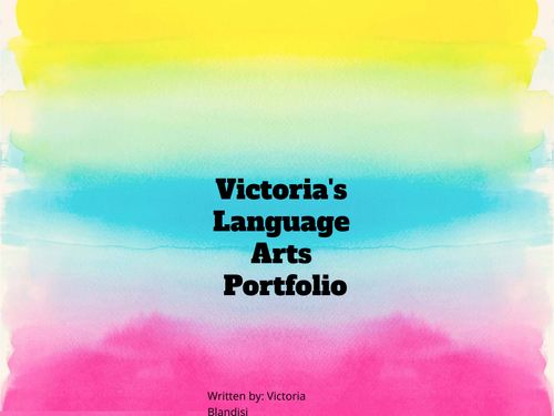 Book Creator | Victoria's Language Arts Portfolio