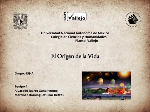 Book Creator | El Origen de la Vida