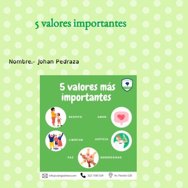 Book Creator | Los 5 valores importantes