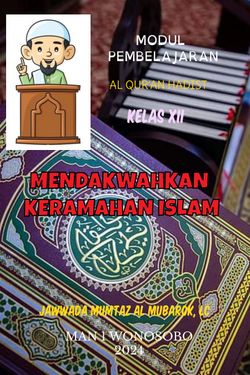Book Creator | MENDAKWAHKAN KERAMAHAN ISLAM AL QUR'AN HADIST KELAS XII
