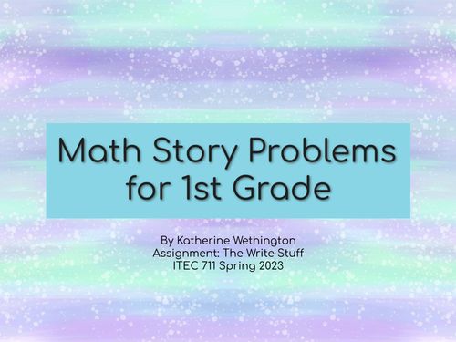 Book Creator | Math Story Problems for 1st Grade