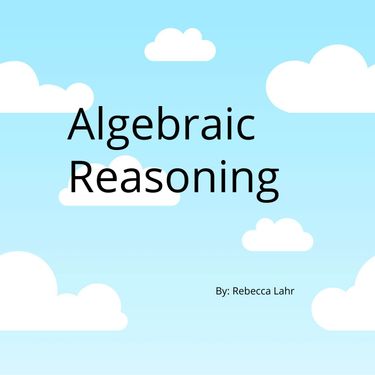 Book Creator | Algebreic Reasoning