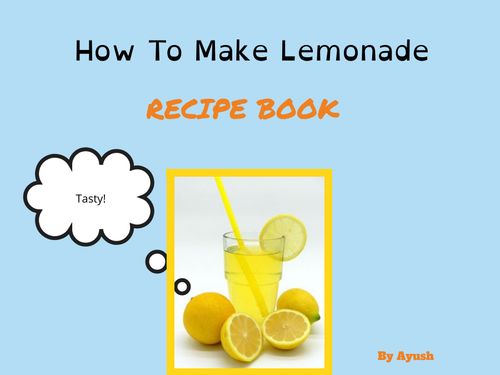 Book Creator | How To Make Lemonade