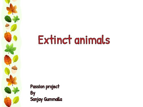 Book Creator | About Extinct animals for kids