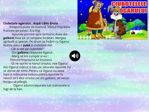 Book Creator | Ciuboțelele ogarului ,după Călin Gruia