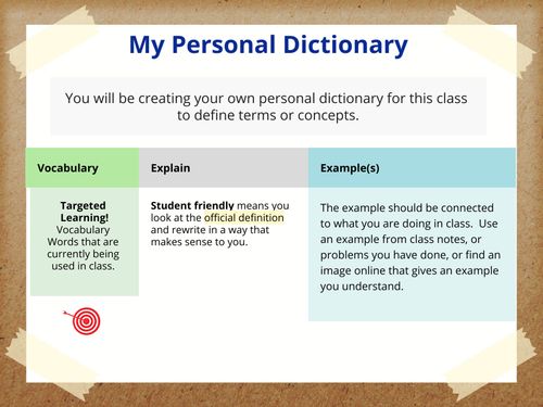 Book Creator | My Personal Dictionary [Template]