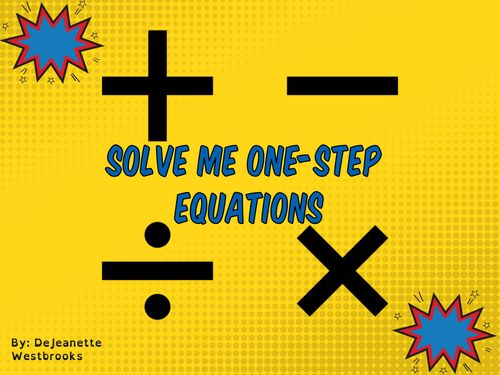 Book Creator | Solve Me One Step Equations