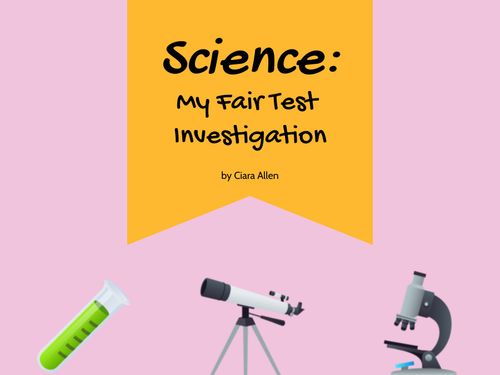Book Creator | Science - My Fair Test Investigation