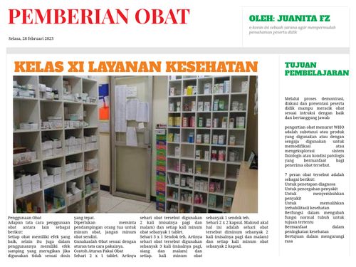 Book Creator | Pemberian Obat Materi