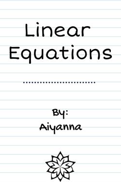 Book Creator | Linear functions