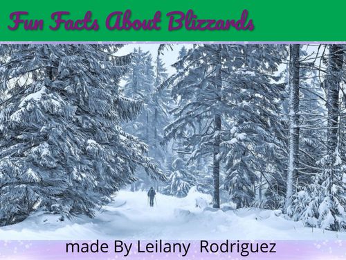 Book Creator | Fun Facts About Blizzards