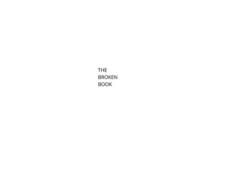 Book Creator | THE BROKEN BOOK