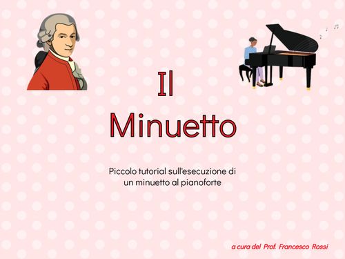 Book Creator | Il Minuetto: tutorial per il pianoforte