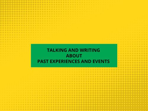 Book Creator | Talking about Past Experiences