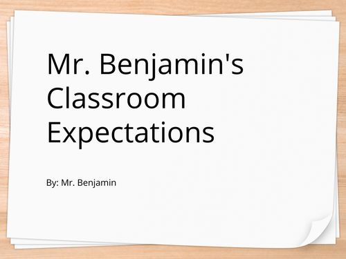Book Creator | Classroom Expectations
