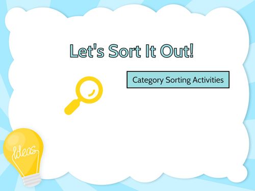 Book Creator | Let's Sort it Out!
