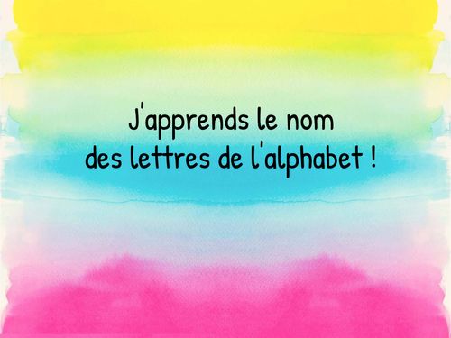 Book Creator | J'apprends le nom des lettres de l'alphabet