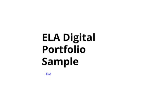 Book Creator | ELA Digital Portfolio Sample: Barker