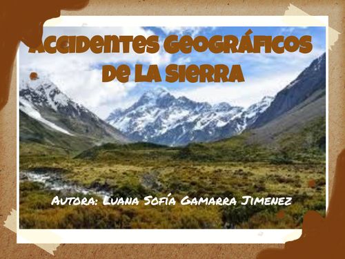 Accidentes Geográficos Para Niños