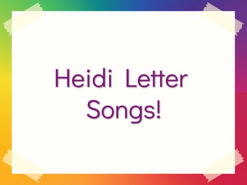 Book Creator | Heidi Letter Songs