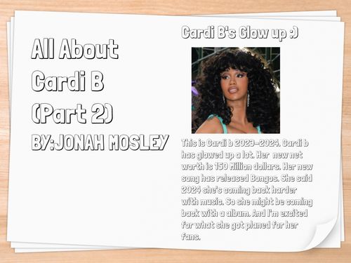 Book Creator | All about Cardi B (Part 2)