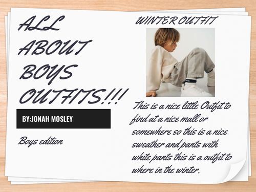 Book Creator | ALL ABOUT BOYS OUTFITS